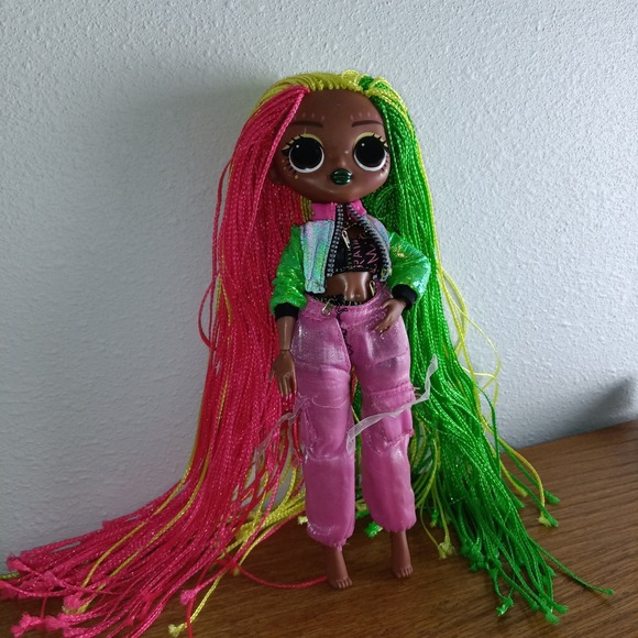 Toys | Lol Surprise Omg Skatepark Qt Fashion Doll Long Braided Rainbow ...